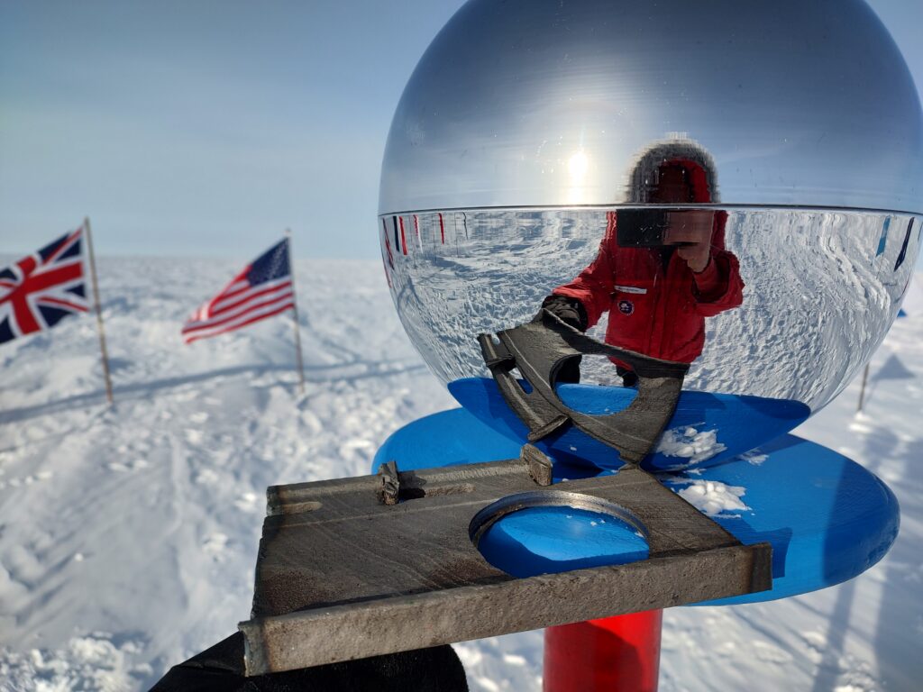 Ceremonial South Pole Marker 2024 | Mackinac Bridge Authority