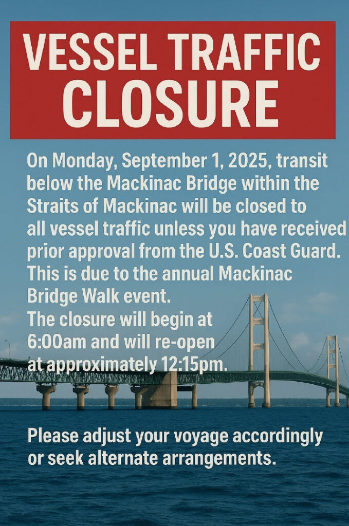 VEssel Closure | Mackinac Bridge Authority